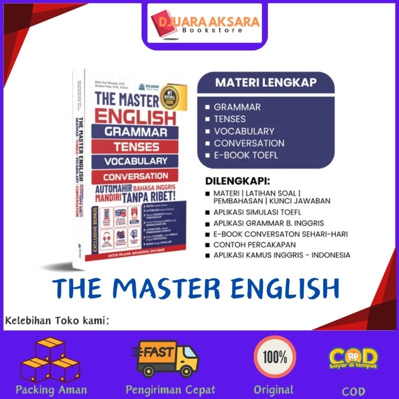 Jual Buku The Master English Grammar, Tenses, Vocabulary, Conversation ...