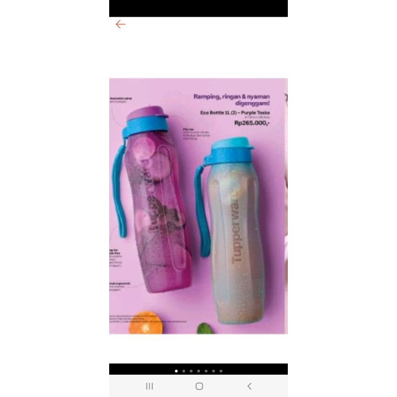 Jual eco botol tupperware 1 liter | Shopee Indonesia