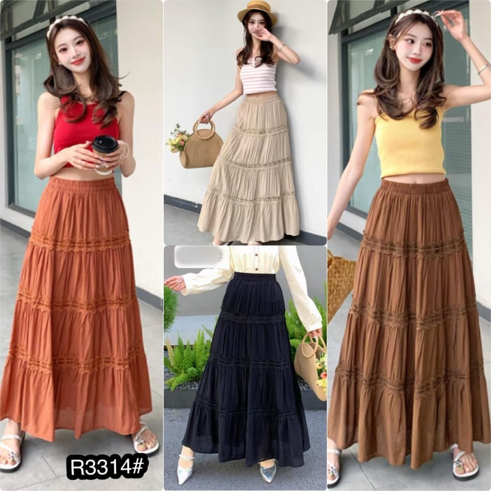 Jual ROK WANITA 3314# COTTON RAMPEL RENDA BANGKOK PREMIUM CAKEP BANGET ...