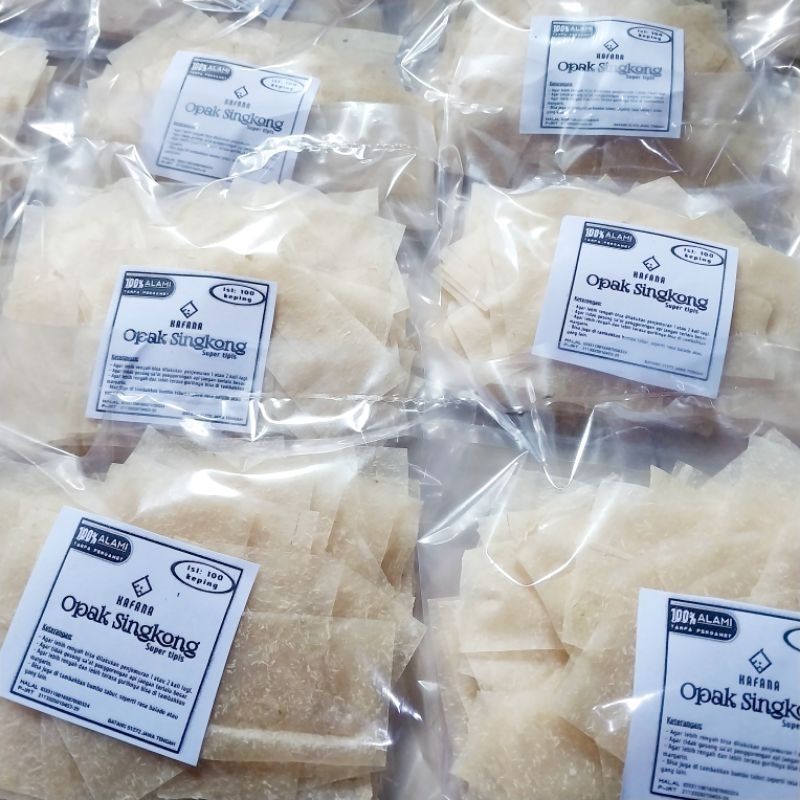 Jual Opak Singkong mentah super tipis 100 pcs/keping | Shopee Indonesia