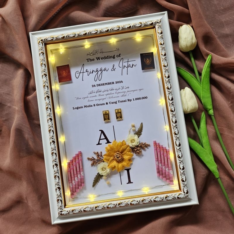 Jual Bingkai Mahar Pernikahan | Frame 3D Untuk Mahar Nikah | Shopee ...