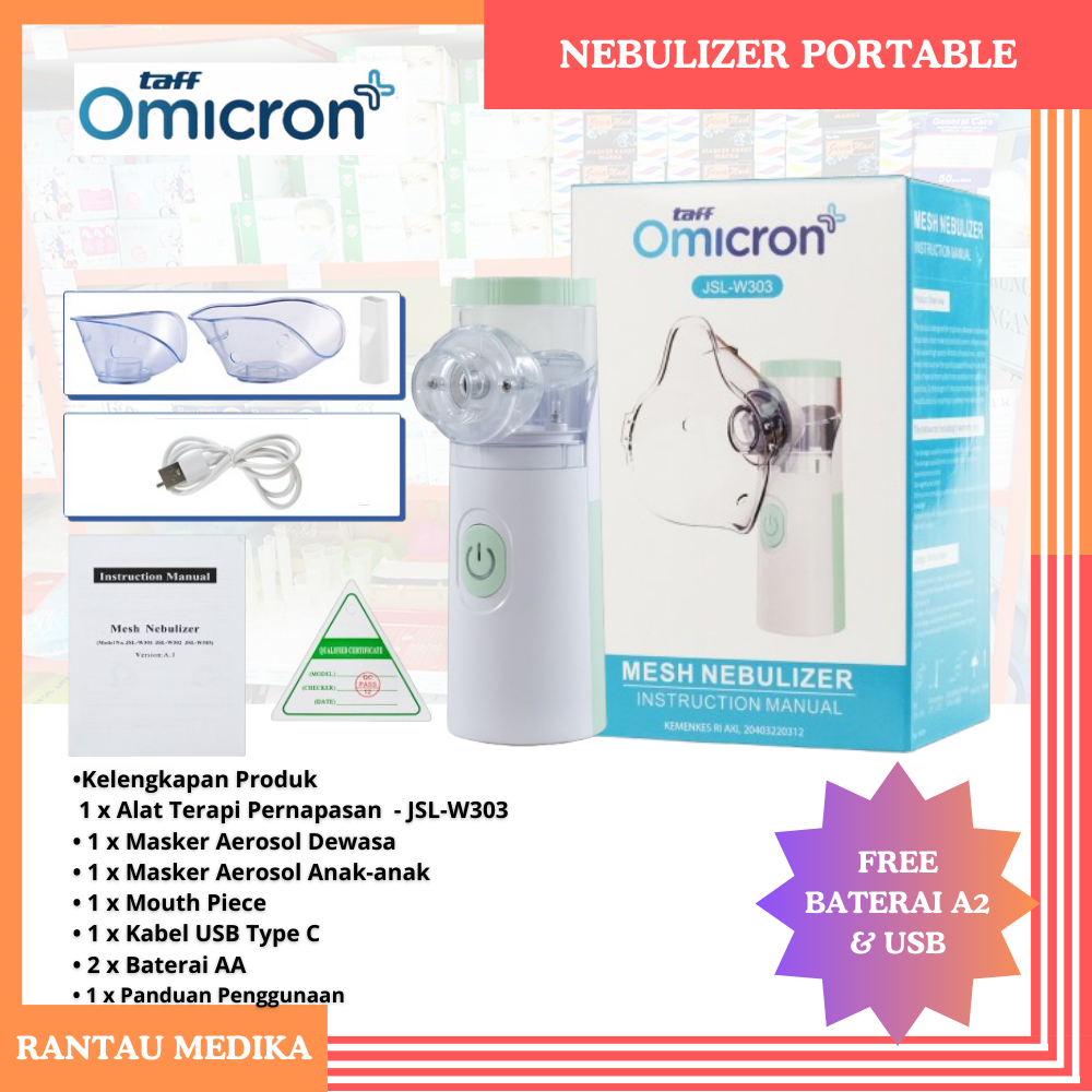Jual Alat nebulizer ultrasonic Taff Omicron JSL-W303 | Shopee Indonesia