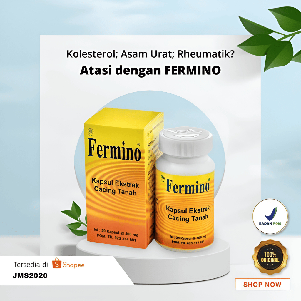 Jual Fermino Kapsul Ekstrak Cacing Tanah isi 40 Kapsul|obat penyakit ...