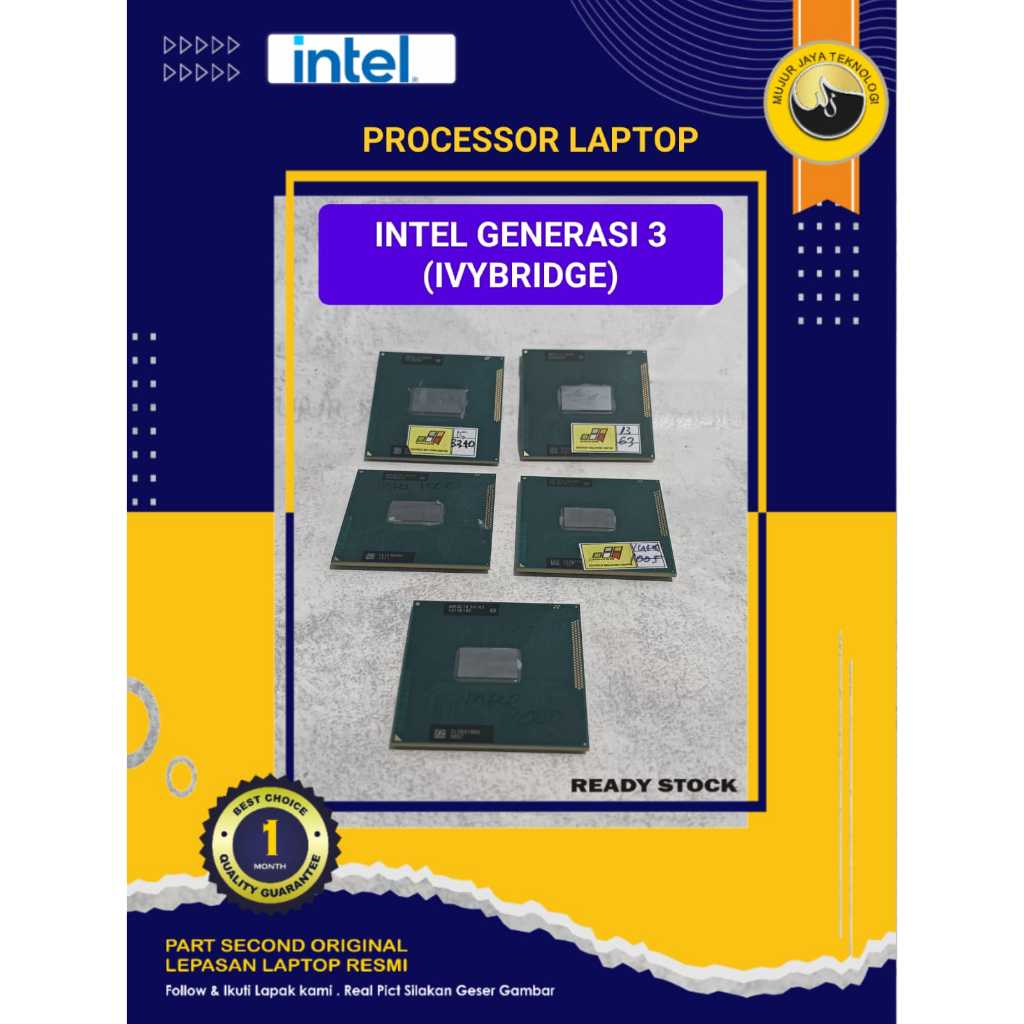 Jual Processor Prosesor Proc Laptop Intel Dualcore Celeeron Core I3 Core I5 Generasi 3 Ketiga