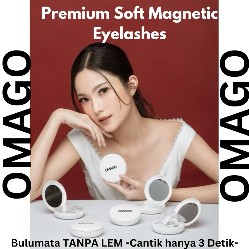 Jual OMAGO PREMIUM SOFT MAGNETIC EYELASH Bulumata tanpa lem Fake ...