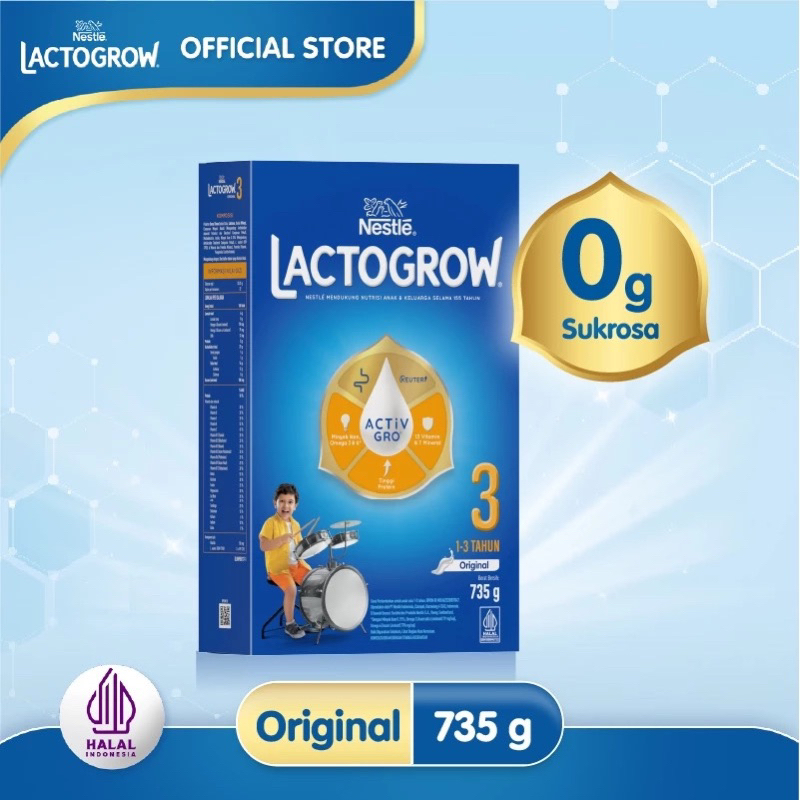 Jual LACTOGROW 1+ Pro / LACTOGROW 3 Original / Vanila / Madu 735gram ...