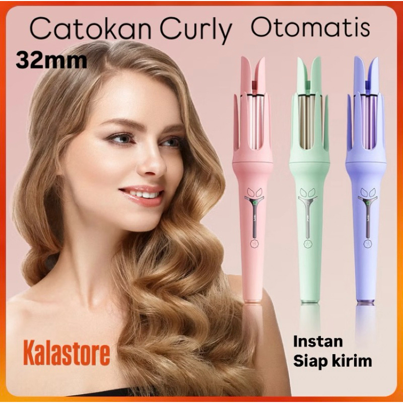 Jual Catokan Keriting Keramik Otomatis Curly 32mm Alat Catok Curly Automatic Hair Curler Taurus ...