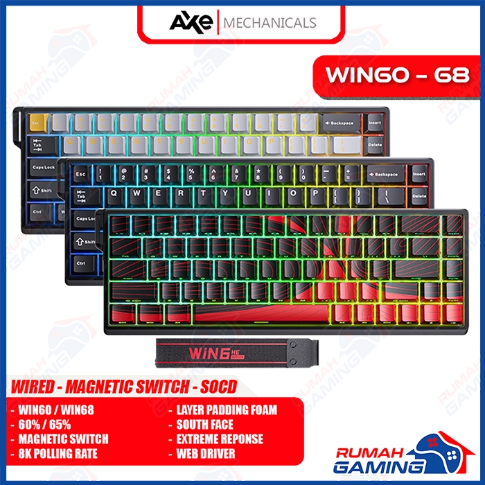 Jual AULA - WIN60 HE 60% - SOCD - Wired - Magnetic Switch - Rapid ...