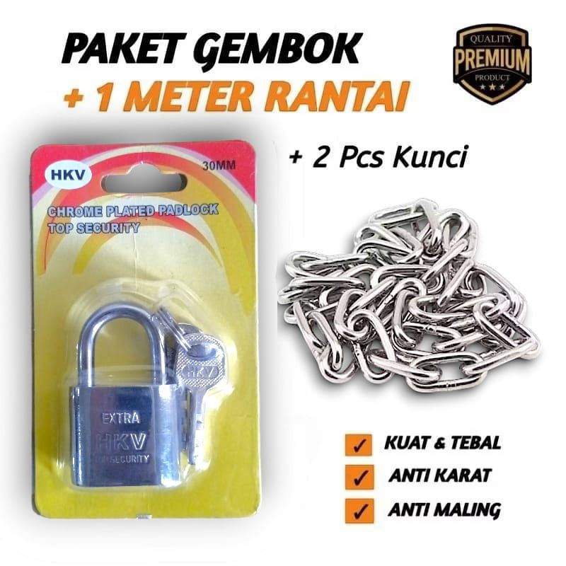 Jual (GRATIS ONGKIR)!!! Paket Murah Gembok 30mm SHISUKA/HKV/POPEYE ...