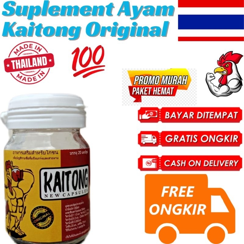 Jual Kaitong Isi 50Kapsul Original Thailand Vitamin Dan Suplement Ayam ...