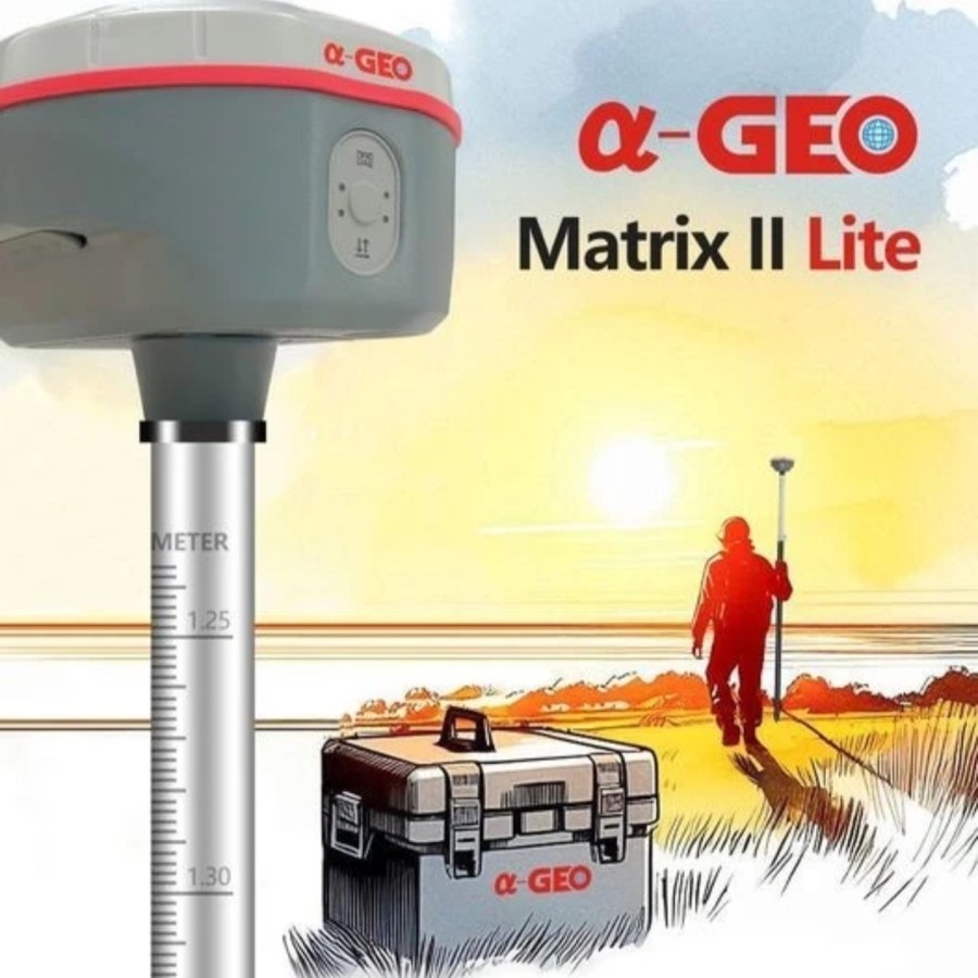 Jual GPS Geodetik Alpha Geo Matrix II Lite / GNSS Receiver IMU Long ...
