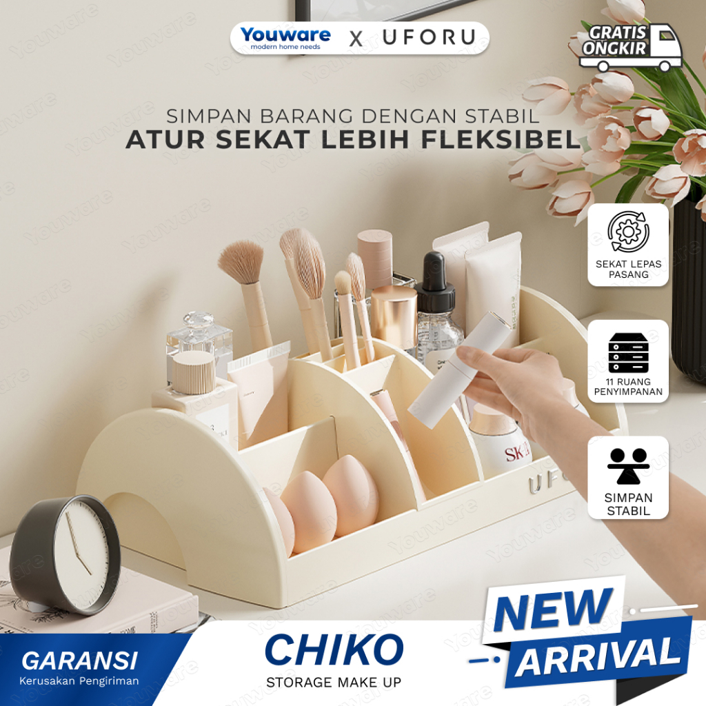 Jual Youware - Chiko Rak Penyimpanan Premium Serbaguna Sekat Banyak / Beauty Organizer / Rak ...