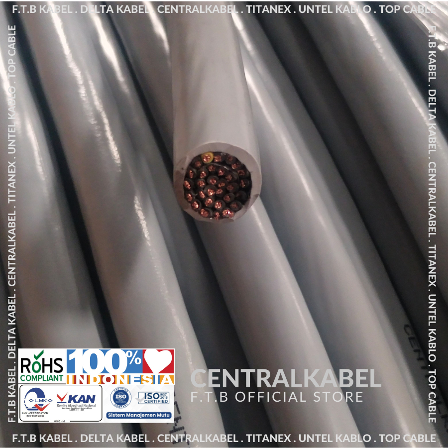 Jual YSLY-JZ 30x0,5 Sqmm 300/500V ( KABEL KONTROL Central / Delta YSLY-JZ 30x0.5mm YSLY 30x0,5mm ...