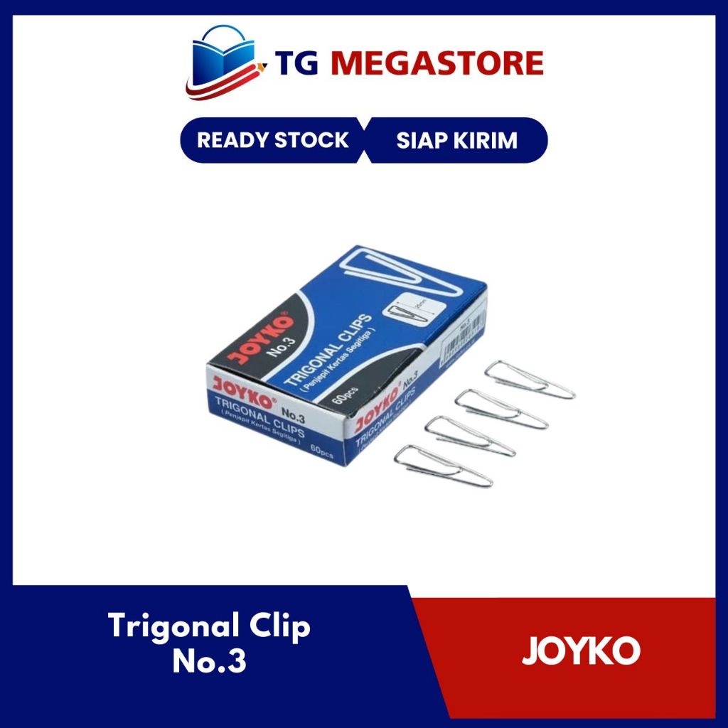 Jual Trigonal Clip Joyko / Penjepit Kertas Segitiga No.3 | Shopee Indonesia