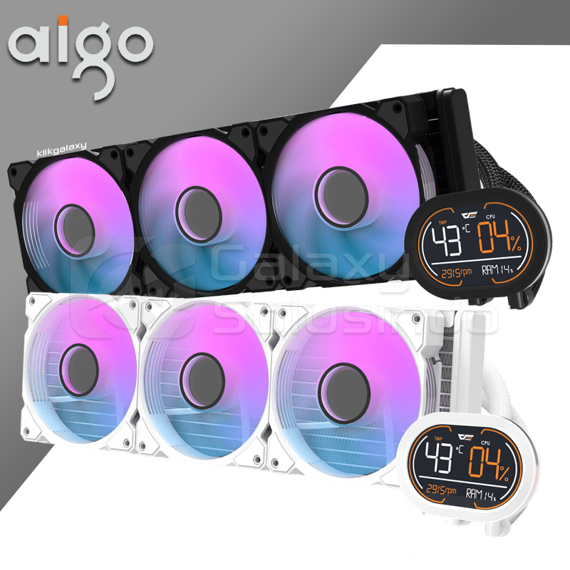 Jual AIGO DARKFLASH WAVE DH 360D ARGB LCD Display Liquid CPU Cooler ...