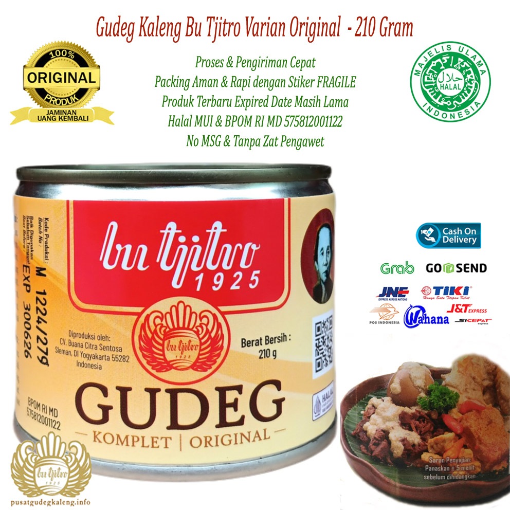 Jual Gudeg Kaleng Bu Tjitro Varian Komplet Original Asli Jogja ...