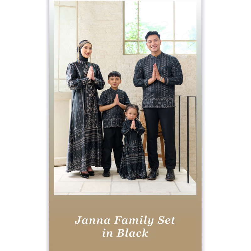 Jual KAMIMA PADANG || Raya Collection || Janna Set Family In Black ...