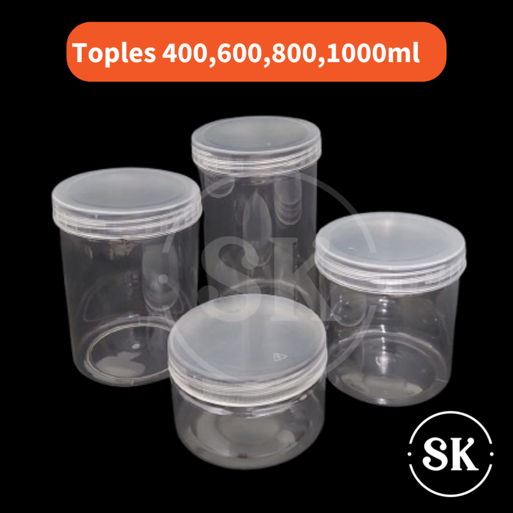 Jual (10pcs) Toples Tabung Cylinder Jar Silinder 400 ml, 600 ml, 800 ml, 1000 ml | Shopee Indonesia