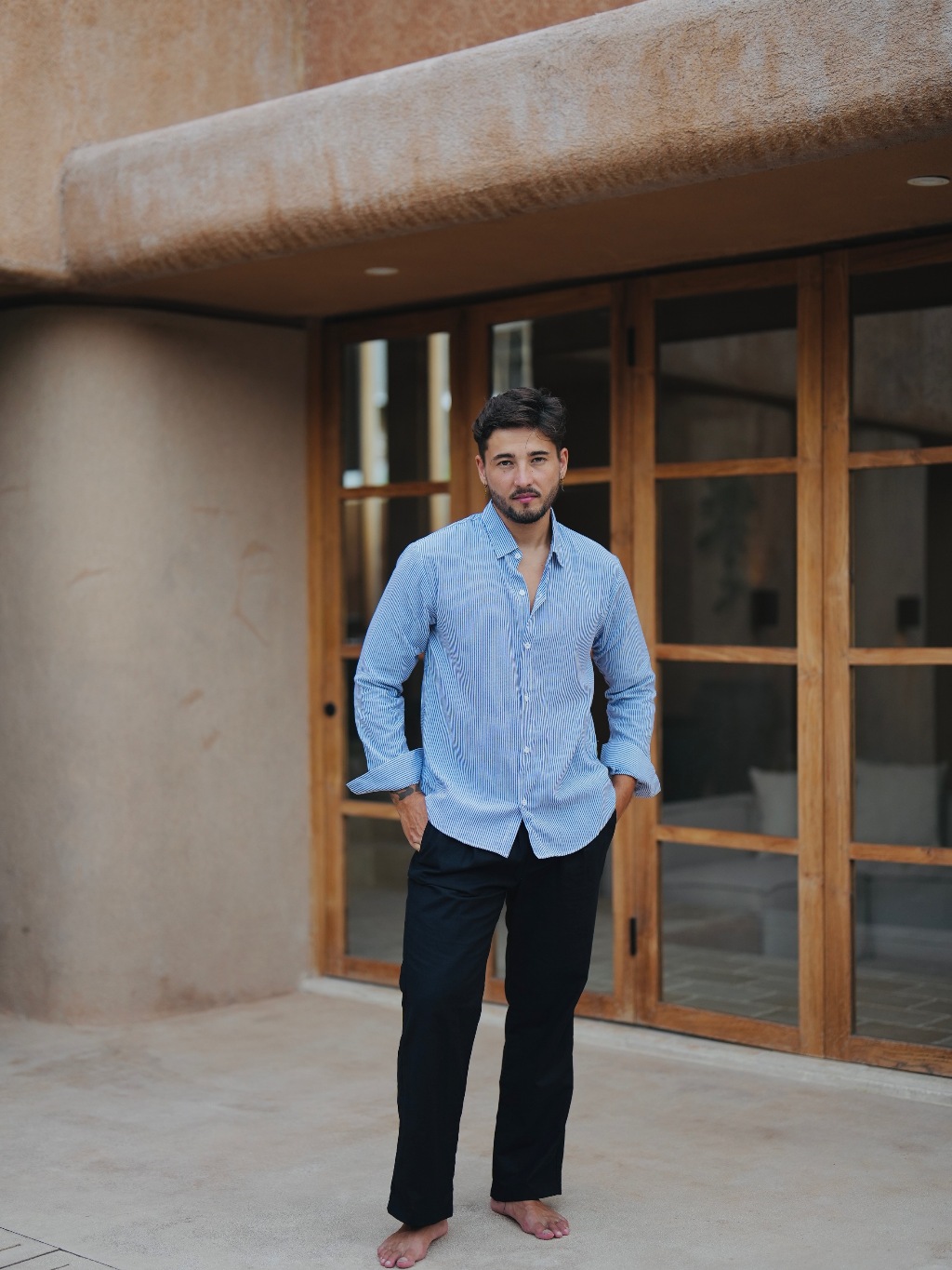 Jual BEACHWELL Kemeja Pria Katun Garis Paraline Series 210 - Kemeja ...