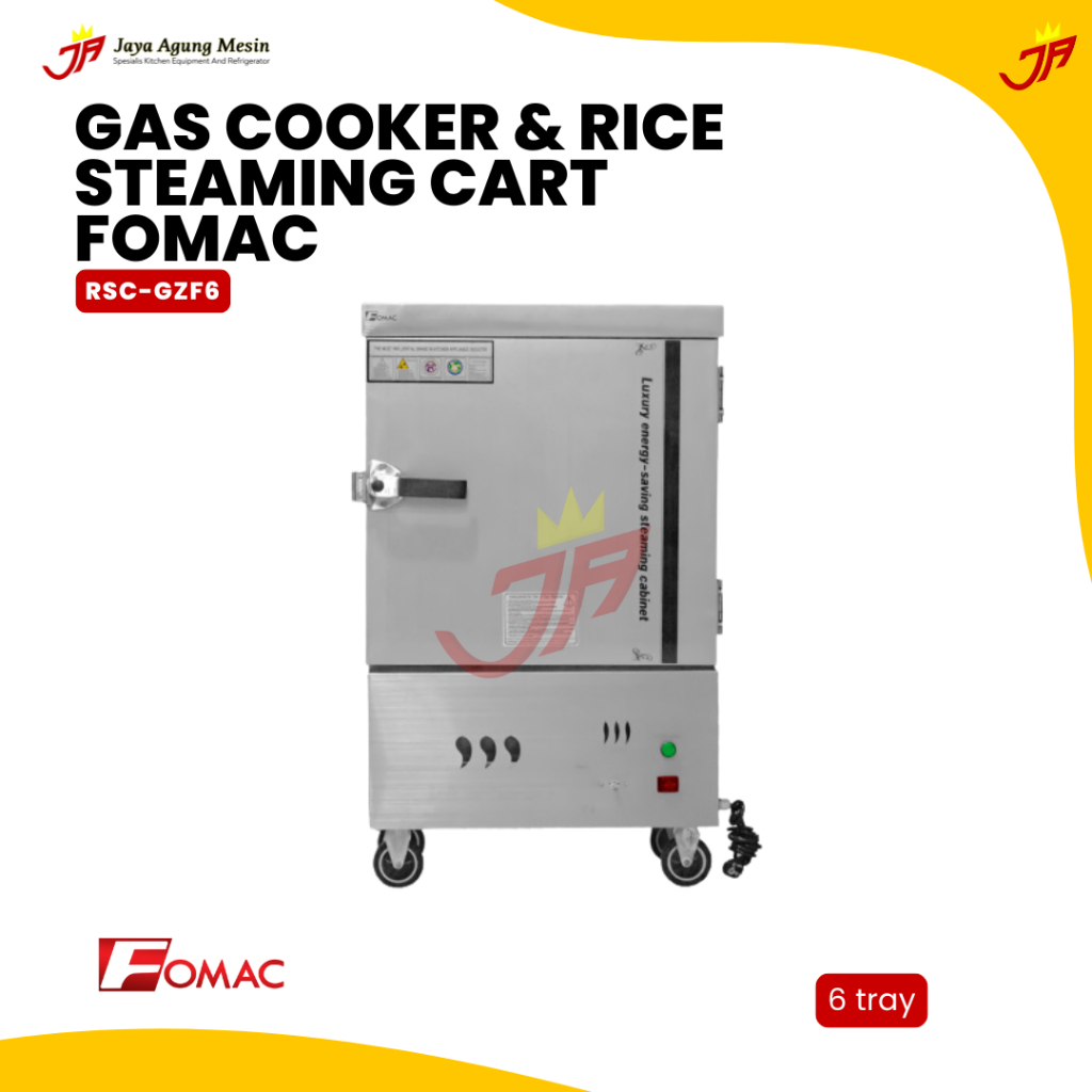Jual FOMAC GAS COOKER & RICE STEAMING CART FOMAC RSC-GZF6 / RSC GZF6 ...