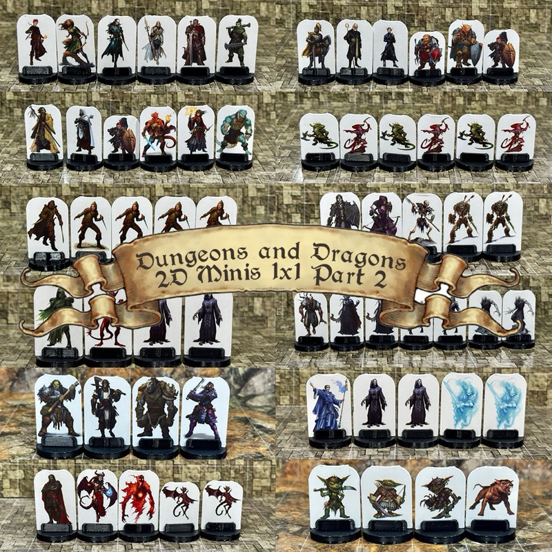 Jual Dungeons and Dragons Minis 2d DnD Pathfinder Tabletop RPG Board ...