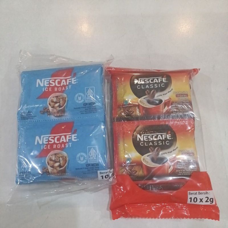 Jual Nescafe Ice Roast Americano / Nescafe Classic Renteng isi 10 pcs ...
