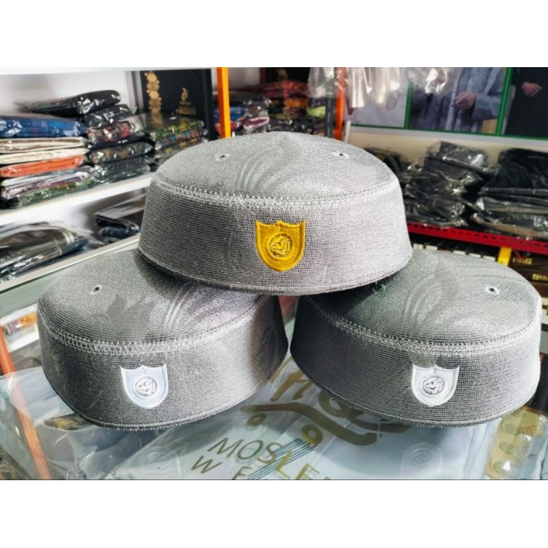 Jual KOPIAH PECI A5 MALAYSIA WARNA ABU MOTIF KEREN MERK AL MAJID | Shopee Indonesia