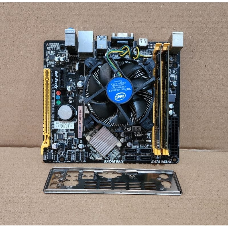 Jual Mobo H81MHV3 Proci Ram 4Gb Fan Backpanel | Shopee Indonesia