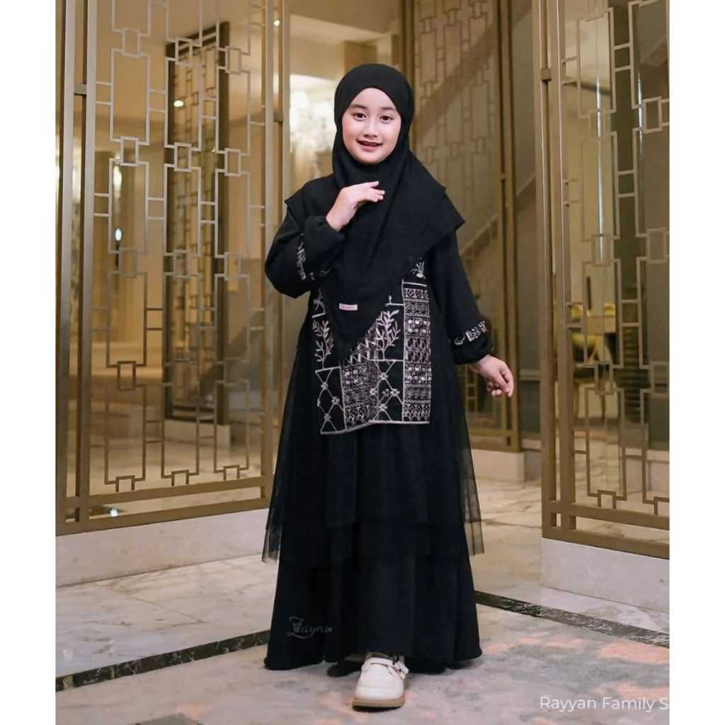 Jual Rayyan Dress Kids 3in1 Gamis Anak Tanggung Perempuan Usia 8-16 ...