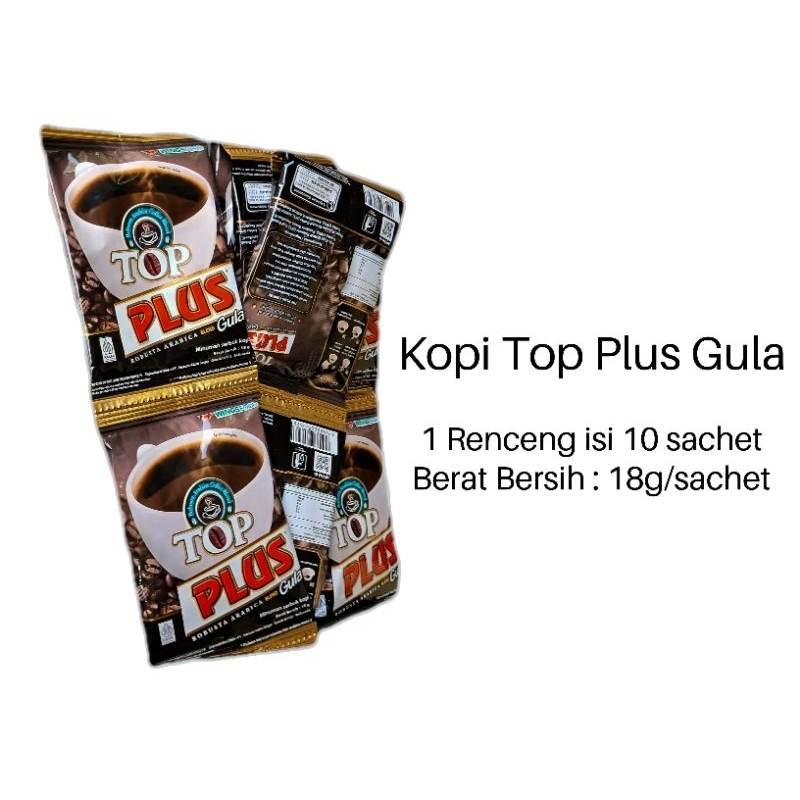 Jual Kopi Top Plus Gula 1Renceng Isi 10 Sachet | Shopee Indonesia