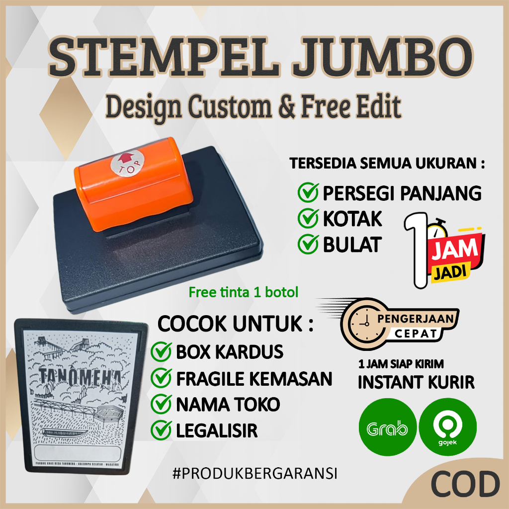 Jual Stempel Jumbo, Stempel Box Kardus, Stempel Paperbag, Design Custom ...