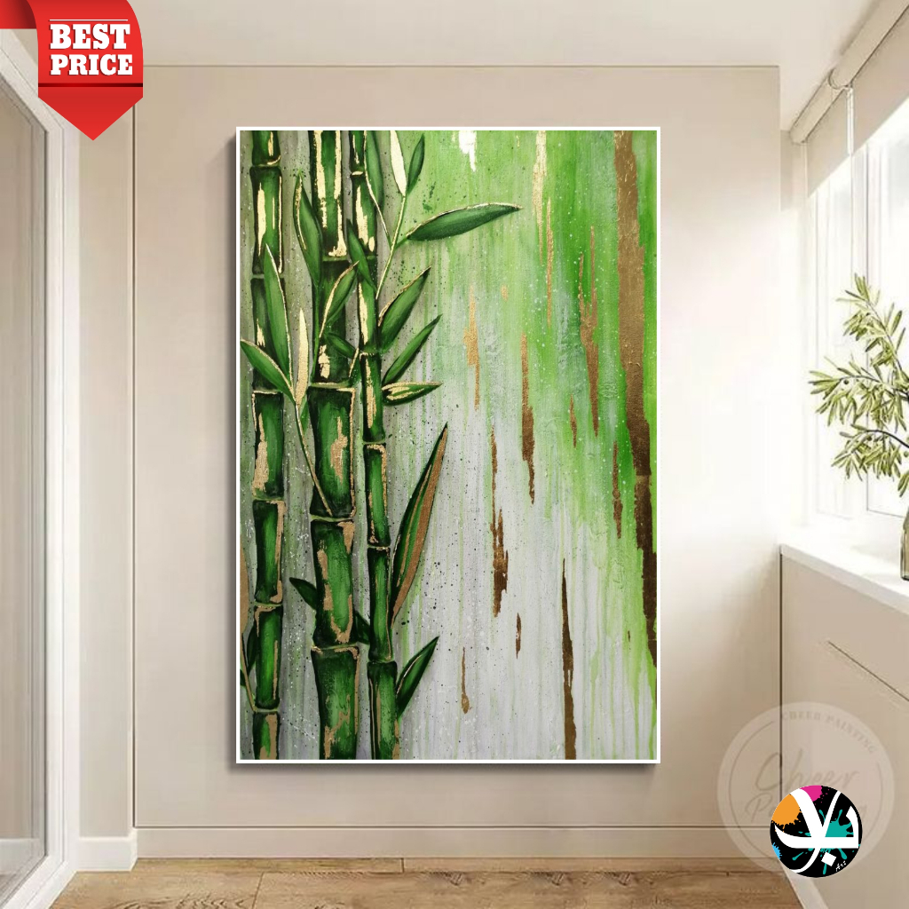 Jual KKS - Lukisan Pohon Bambu - Lukisan Modern - Lukisan Inclaude ...