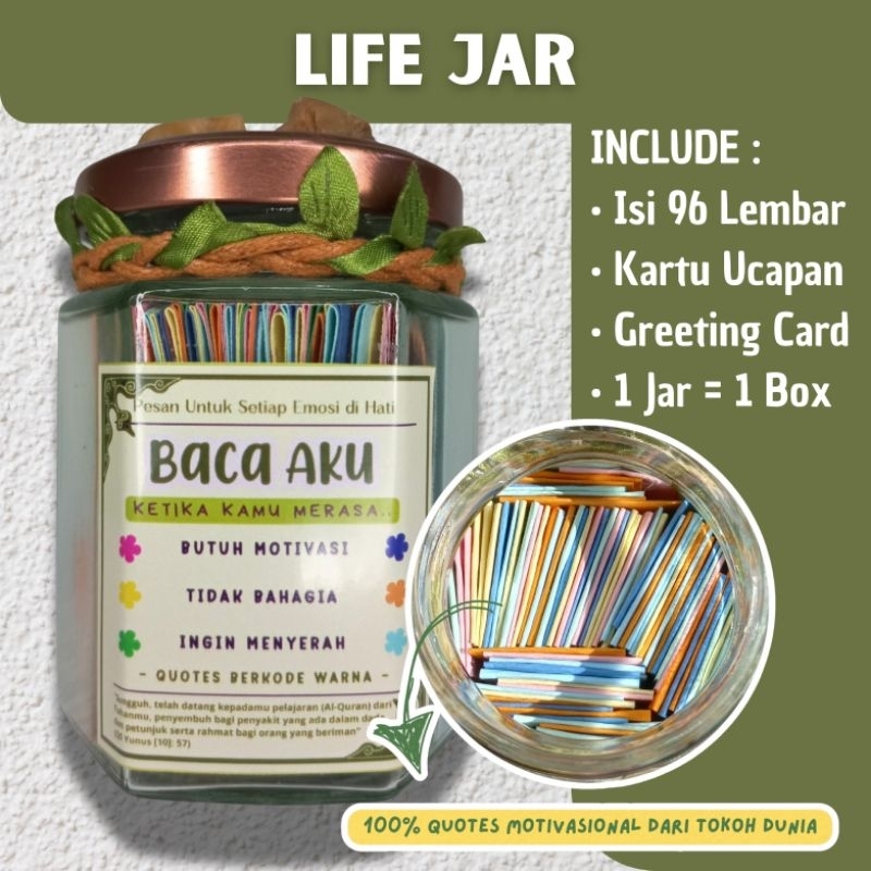 Jual Life Jar || Hadiah Bermanfaat berisi kalimat dan quotes inspiratif ...