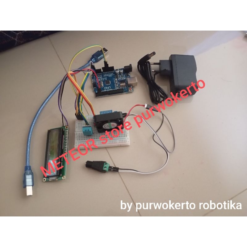 Jual sistem kipas otomatis berbasis Arduino uno sensor suhu dht11 ...