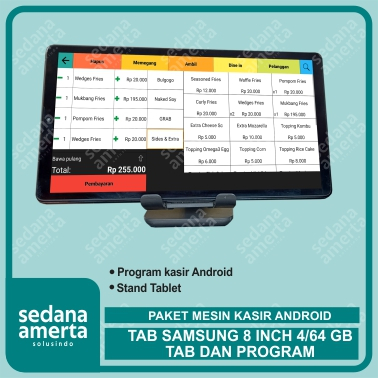 Jual Paket Mesin Kasir Android POS Tablet/Tab Samsung 8 Inch 4/64GB - TAB & PROGRAM : Tab ...