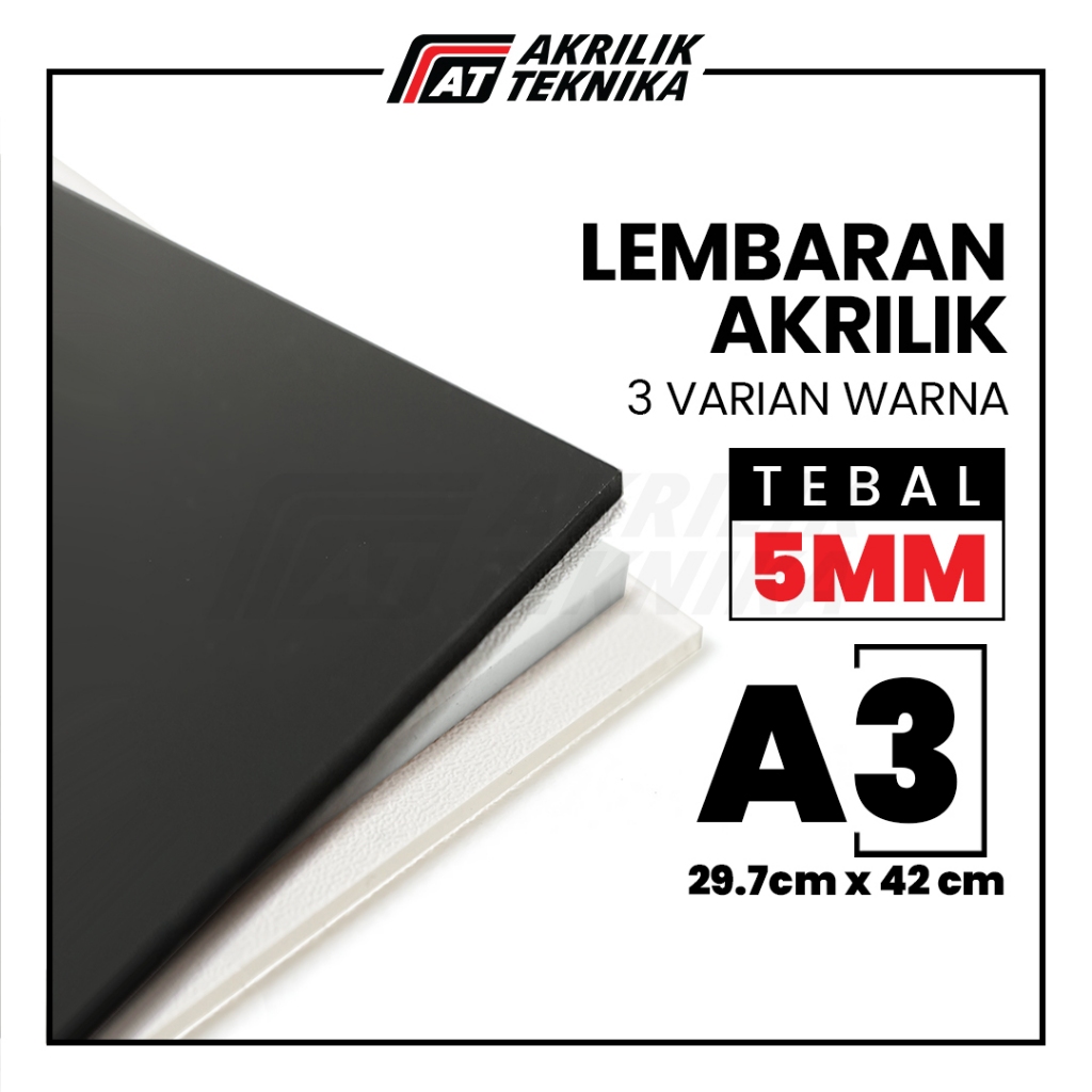 Jual Lembaran Akrilik A3 5mm / Acrylic Sheet Clear / Akrilik Bening ...