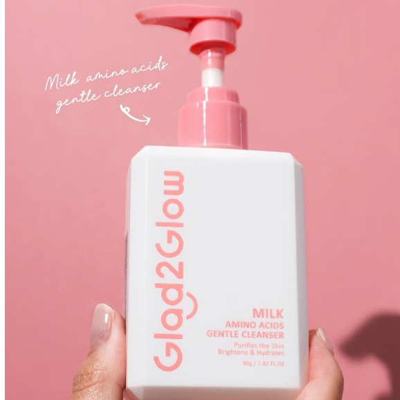Jual GLAD2GLOW Milk Amino Acid Gentle Cleanser Face Wash Sabun Cuci ...