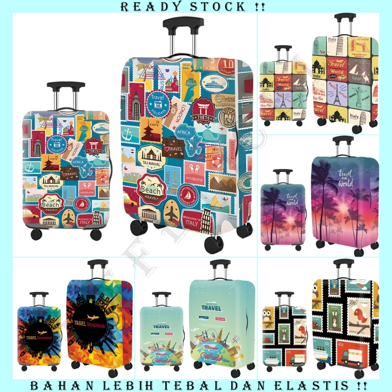 Jual ETFELICEL Elastic Luggage Cover Motif / Sarung Penutup Pelindung ...