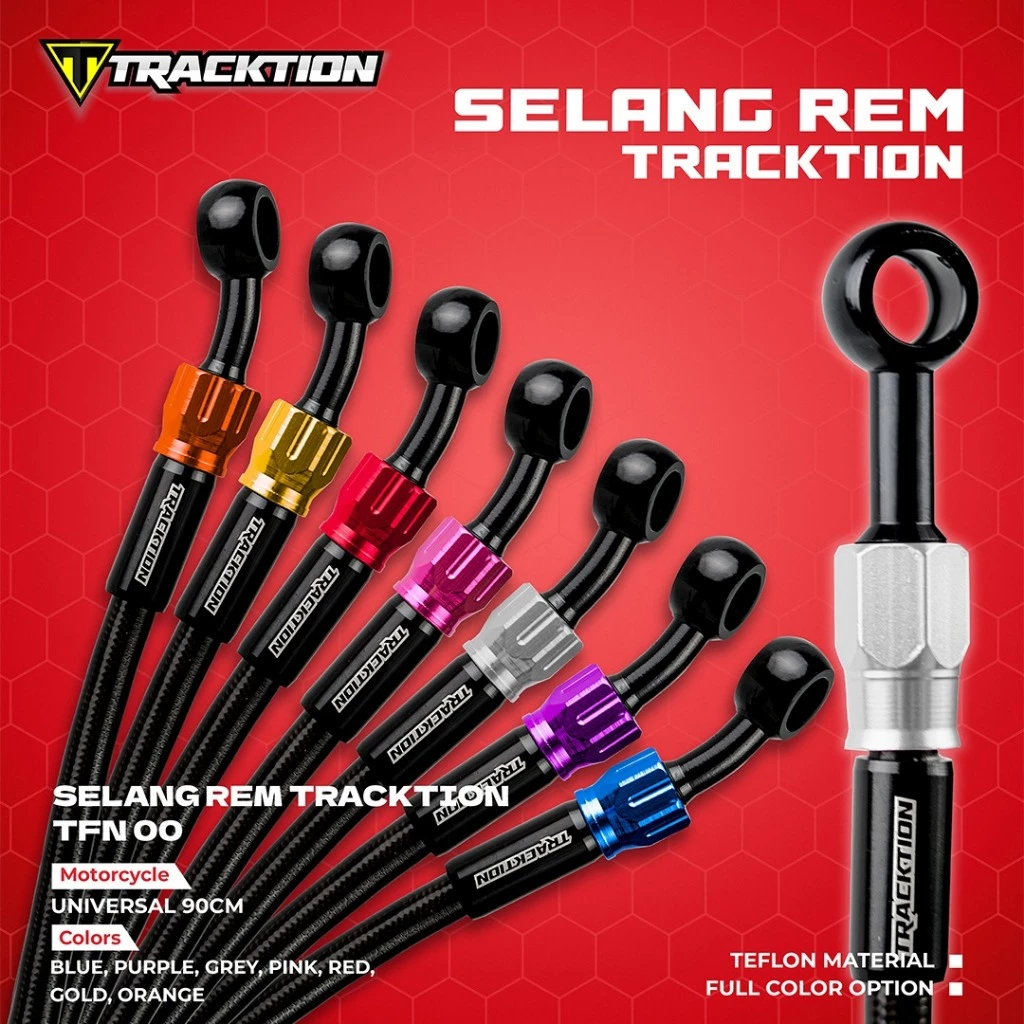 Jual Brake Hose Kabel Selang Cakram Rem TRACKTION TFN-00 90CM Universal | Shopee Indonesia