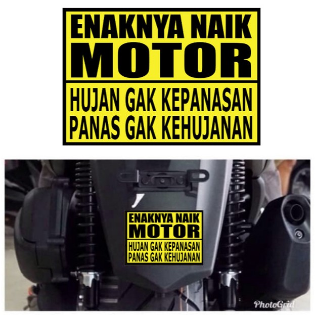 Jual Stiker Motor Unik Lucu Cutting Sticker Enaknya Naik Motor | Shopee ...