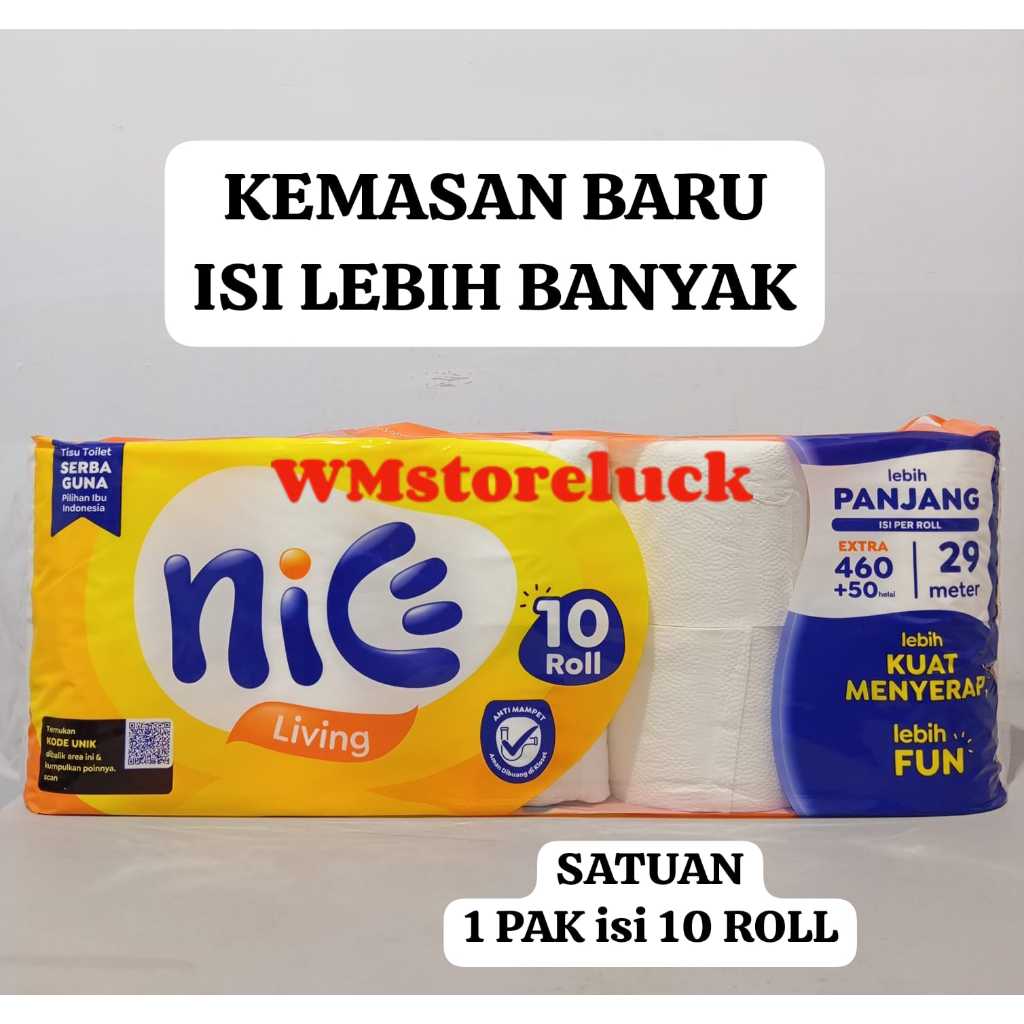 Jual NICE 10ROLL toilet tissue 230s/tisu gulung embossed 10 rol ...