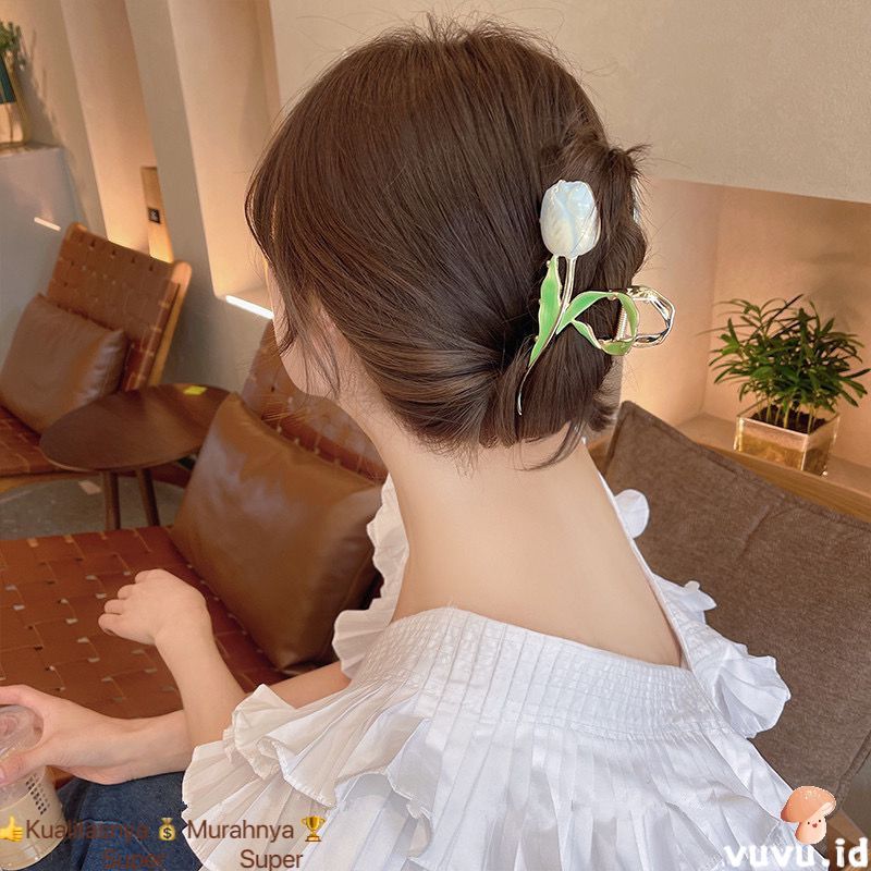 Jual Jepit Rambut Tulip Korea Temperamen Rambut Bunga Logam / Jepit ...