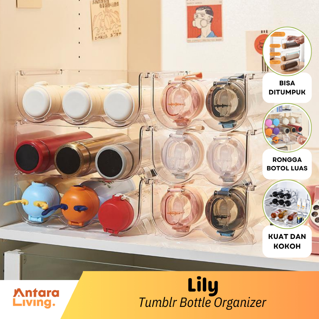 Jual ANTARA Lily - Tempat Tumblr Bottle Organizer Adjustable Storage ...