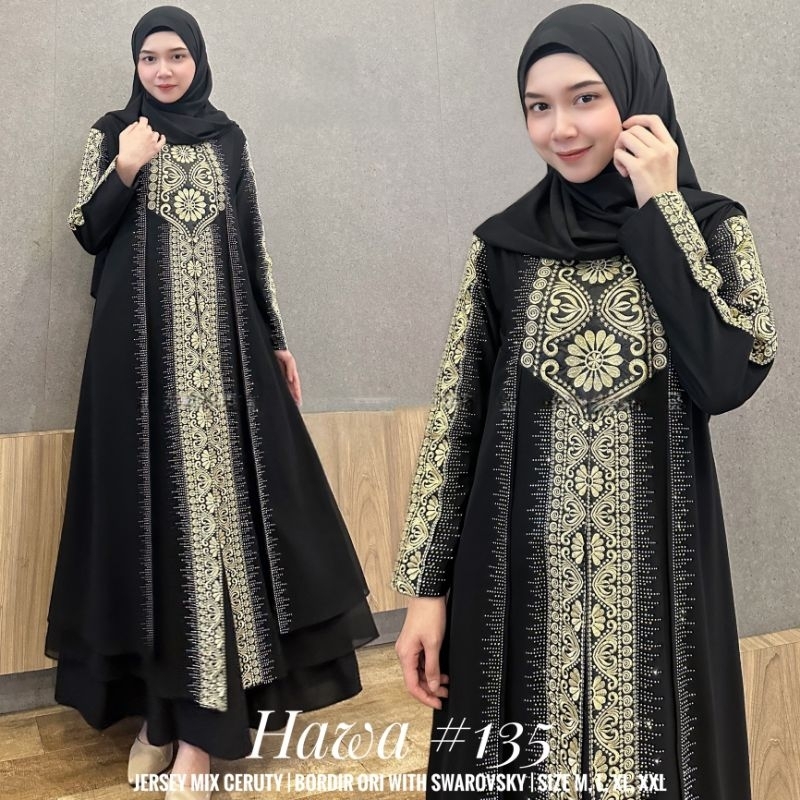 Jual Gamis Abaya Turkey Hawa Zarina Maxy Dress Perempuan Baju Hari Raya ...