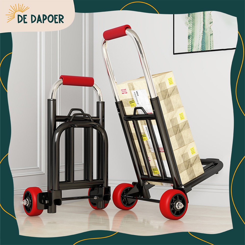 Jual Troli Lipat Bawa Air Galon Troley Besi Kardus Dorong Roda Portable ...