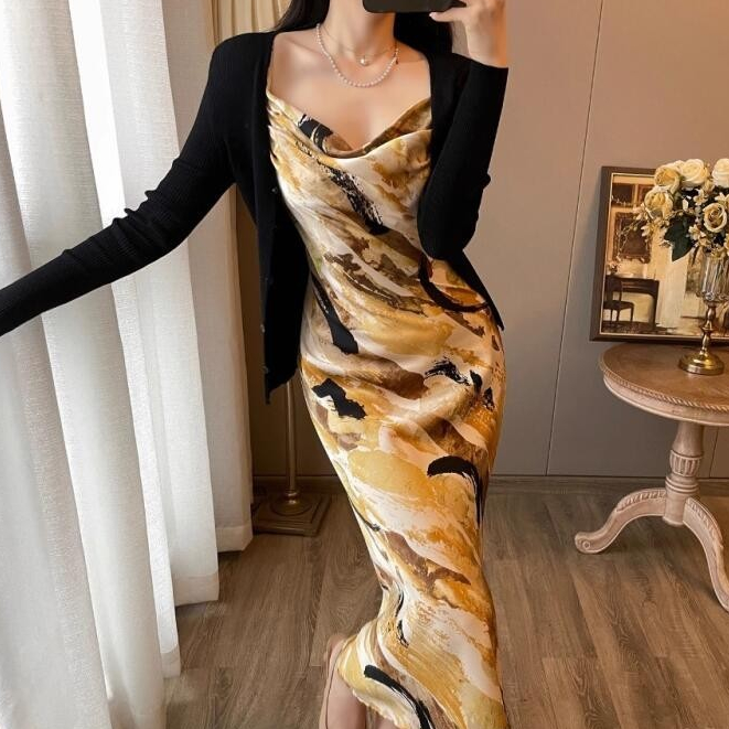 Jual gaun bunga kuning pantai wanita jumbo korean floral summer outfit ...