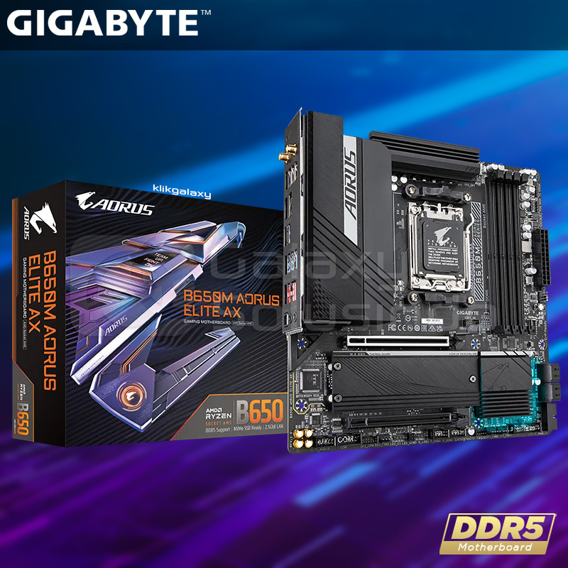 Jual GIGABYTE B650M AORUS ELITE AX - AMD AM5 B650 DDR5 Motherboard ...