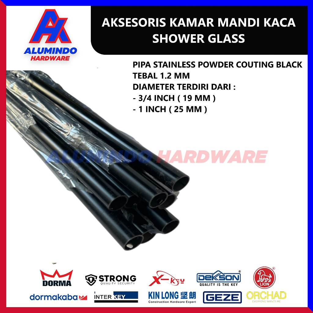 Jual Pipa Stainless 1 Inch ( 25 mm ) Powder Couting Matt Black | Shopee ...