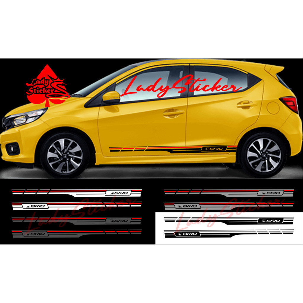 Jual Sticker stiker mobil brio cutting sticker mobil honda brio ...