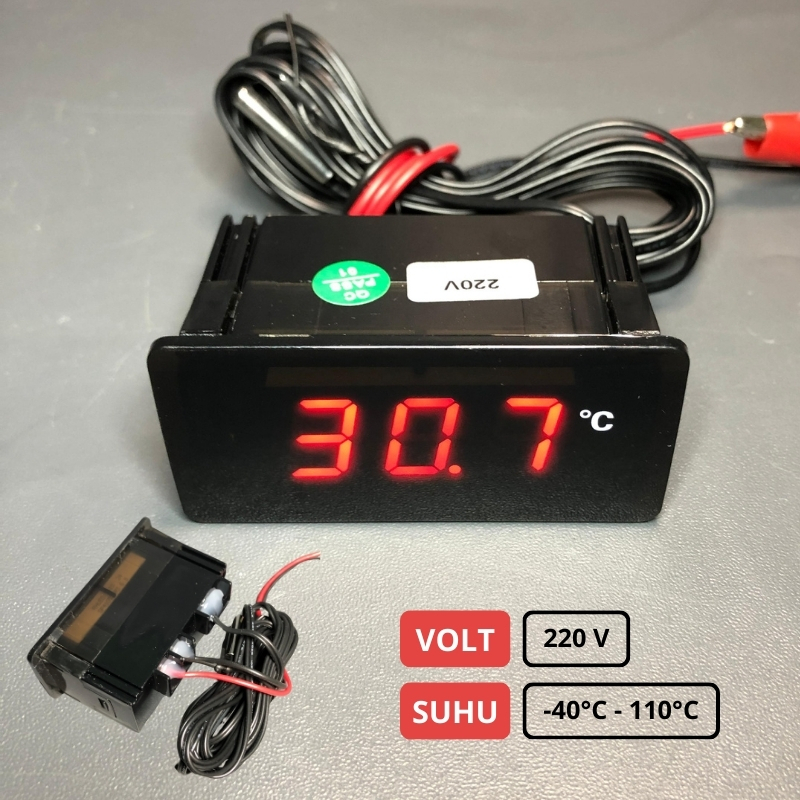 Jual Digital Led Thermometer Panel 220V -40 - 110C 220V Termometer ...